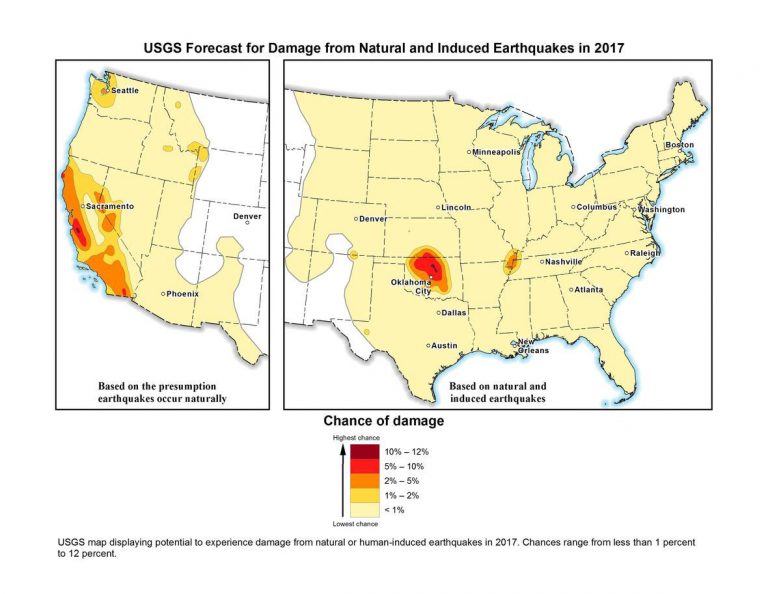New USGS Maps Identify Potential Ground-Shaking Hazards in 2017 ...