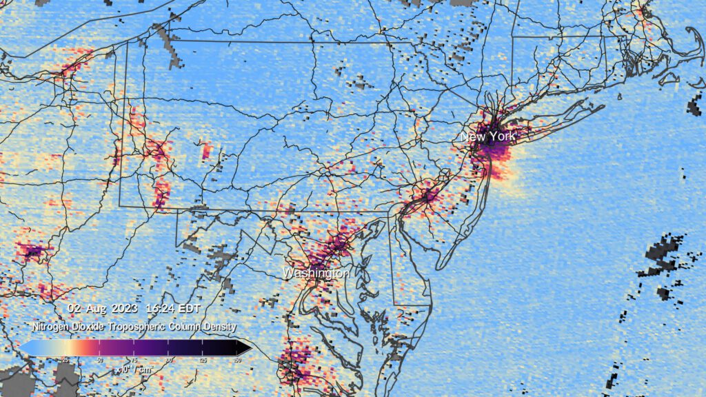 NASA Shares First Images from U.S. Pollution-Monitoring Instrument ...