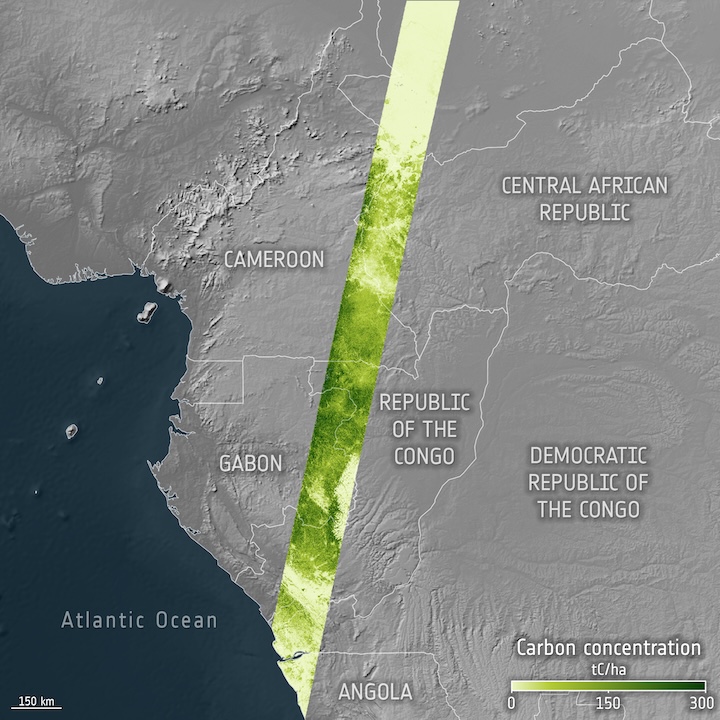 Map of Forest Carbon from ESA’s Biomass Mission | Sensors and ...